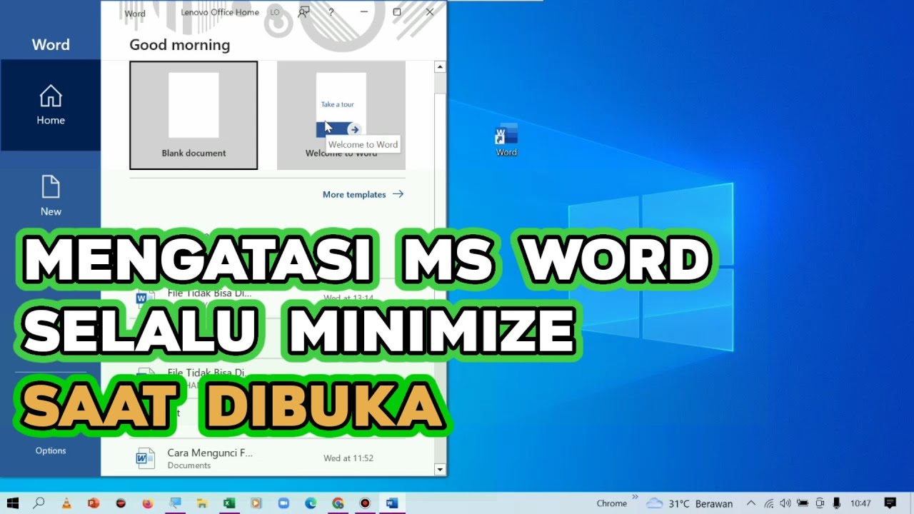 Mengatasi Microsoft Word Selalu Minimize Ketika Dibuka - YouTube