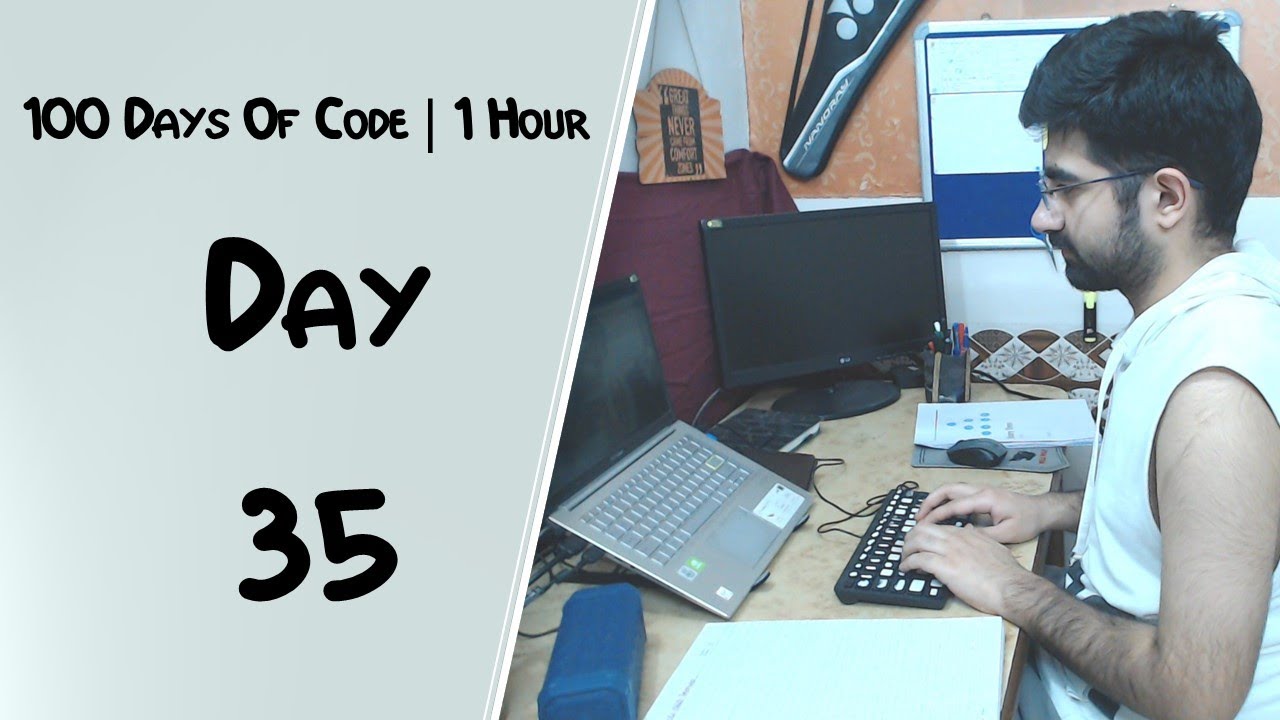 100 days of code | Day 35 | 1 Hour Study With Me | 60/10 Pomodoro ...