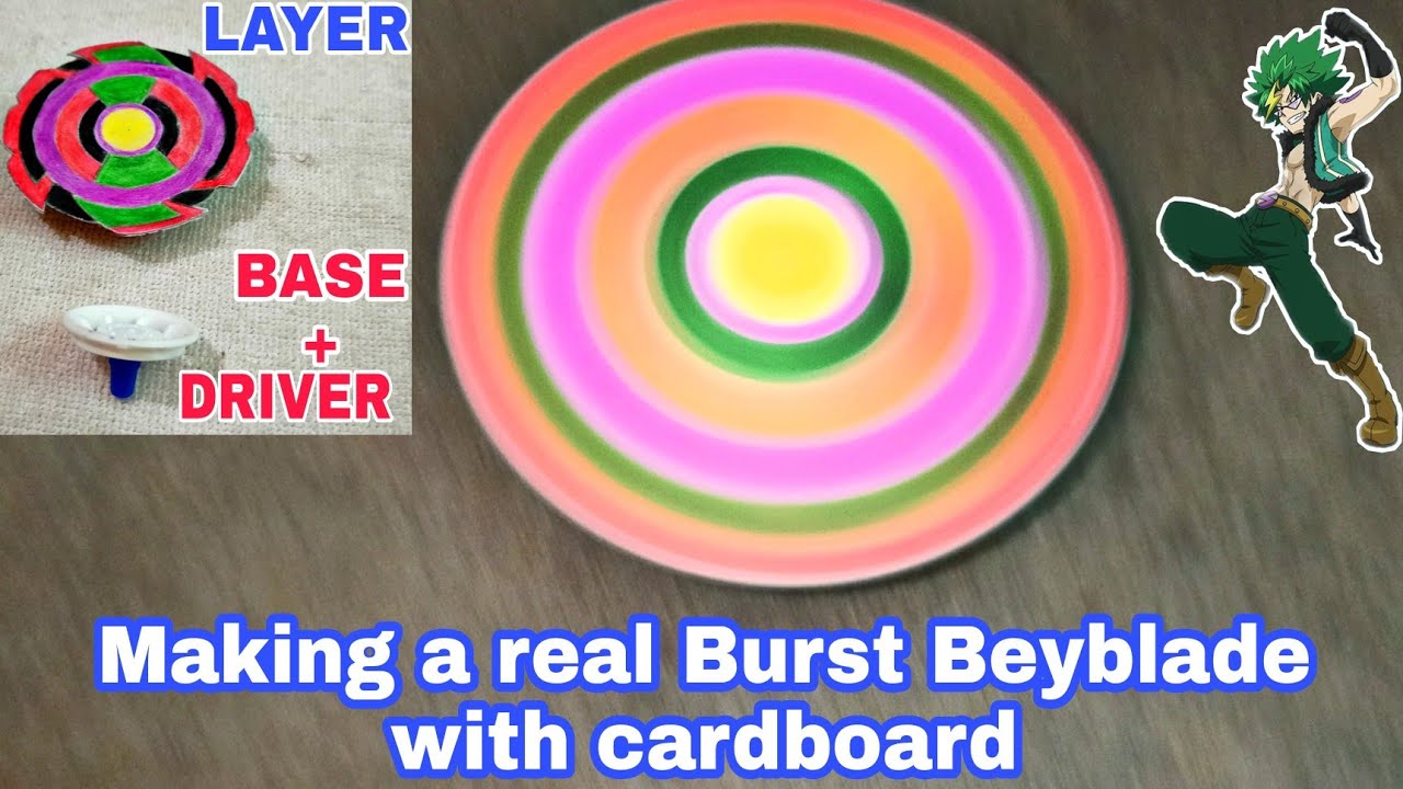 making a real bursting Beyblade with cardboard || how to make a ...