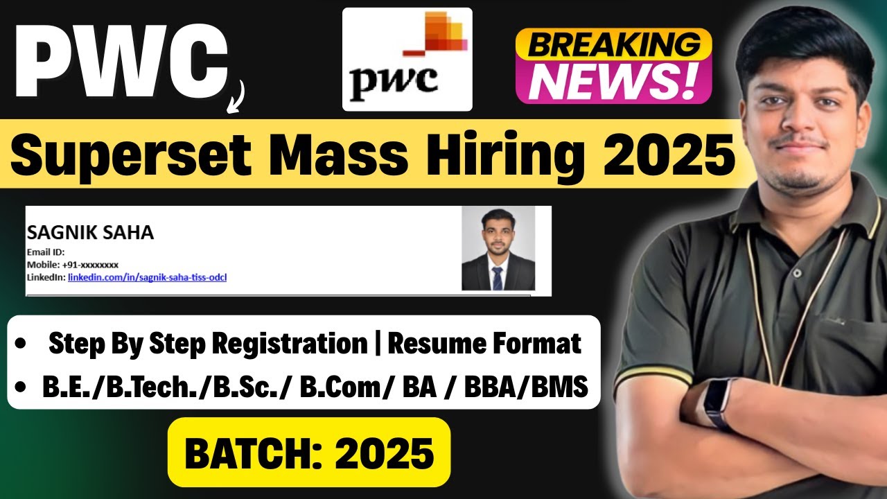 PWC Superset Mass Hiring | Resume Format |Step By Step Registration ...