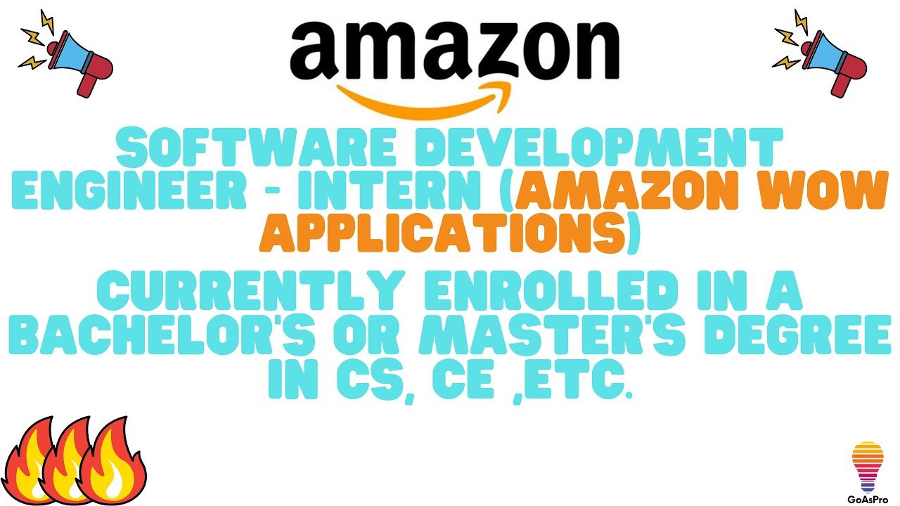 #Internship #AmazonInternship Amazon WoW Program Software Development ...