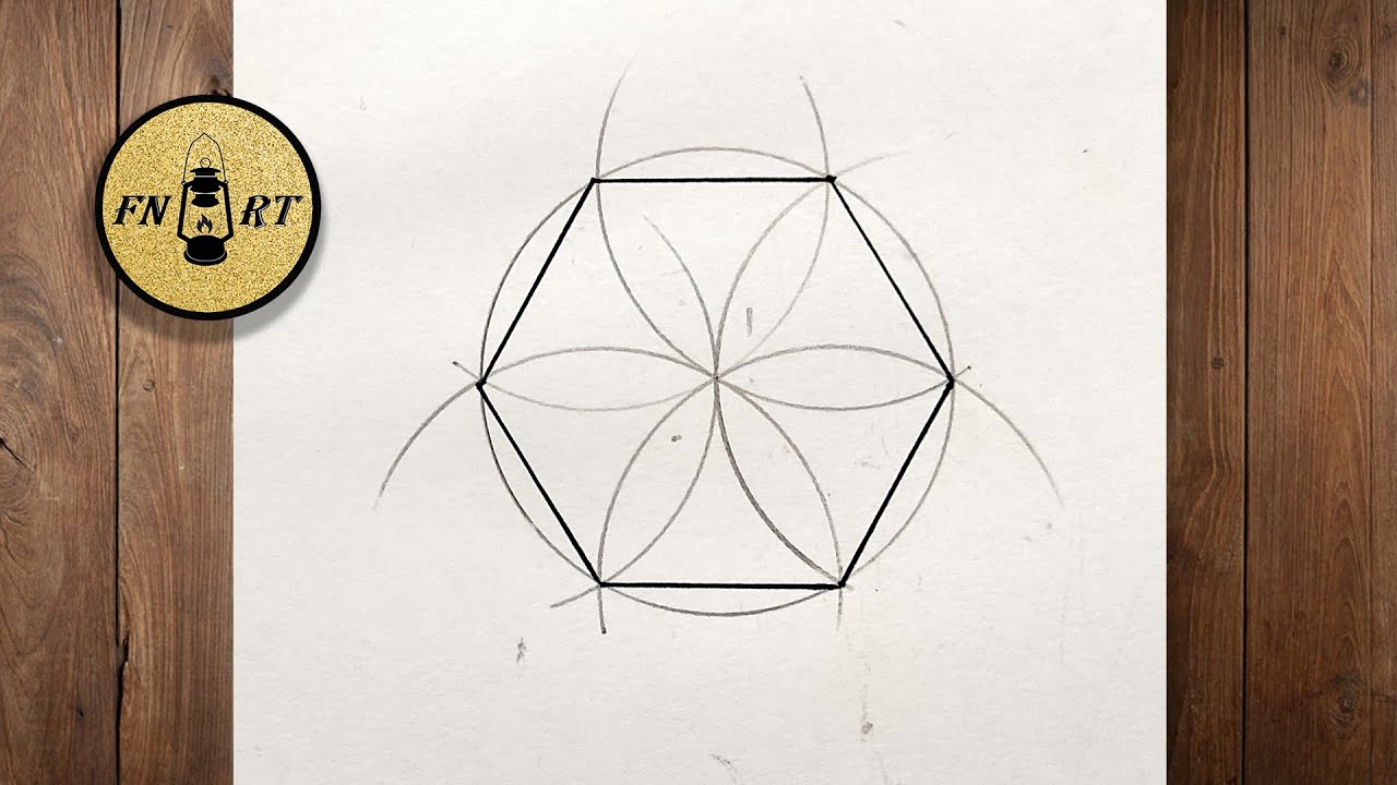 How to draw a perfect hexagon with a ruler and compass - YouTube