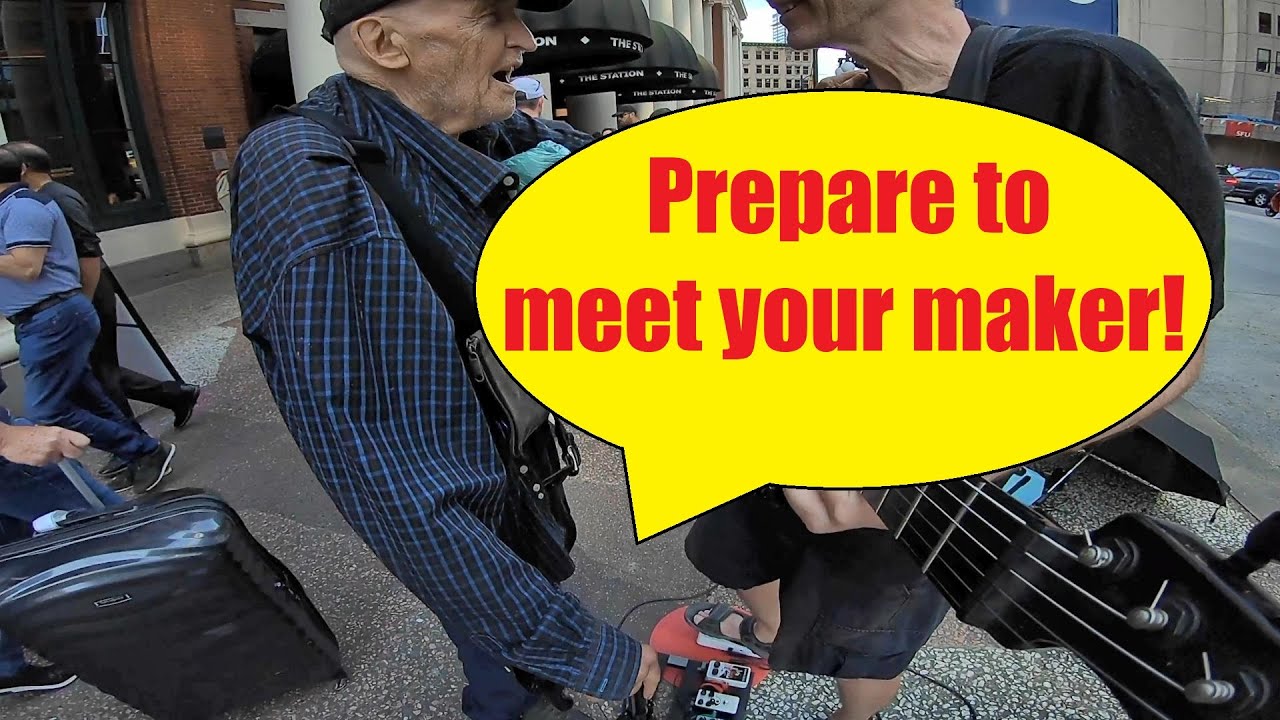 "Prepare to meet your maker" Old man not happy with modern music. (Asks ...