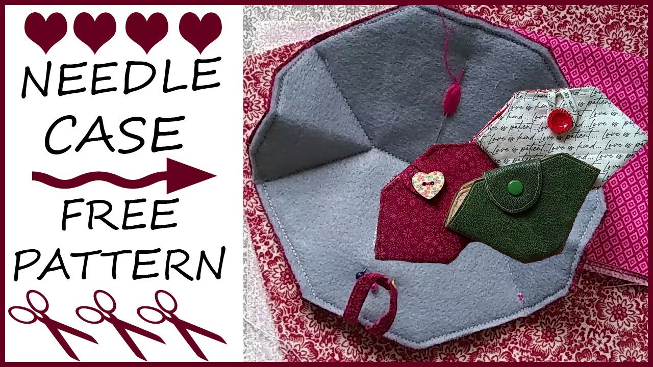 How to make a Needlecase Easy make FREE pattern for you. Using Scraps ...