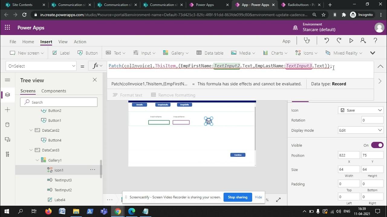 PowerApps using to create multiple repeating tables-Part5 - YouTube
