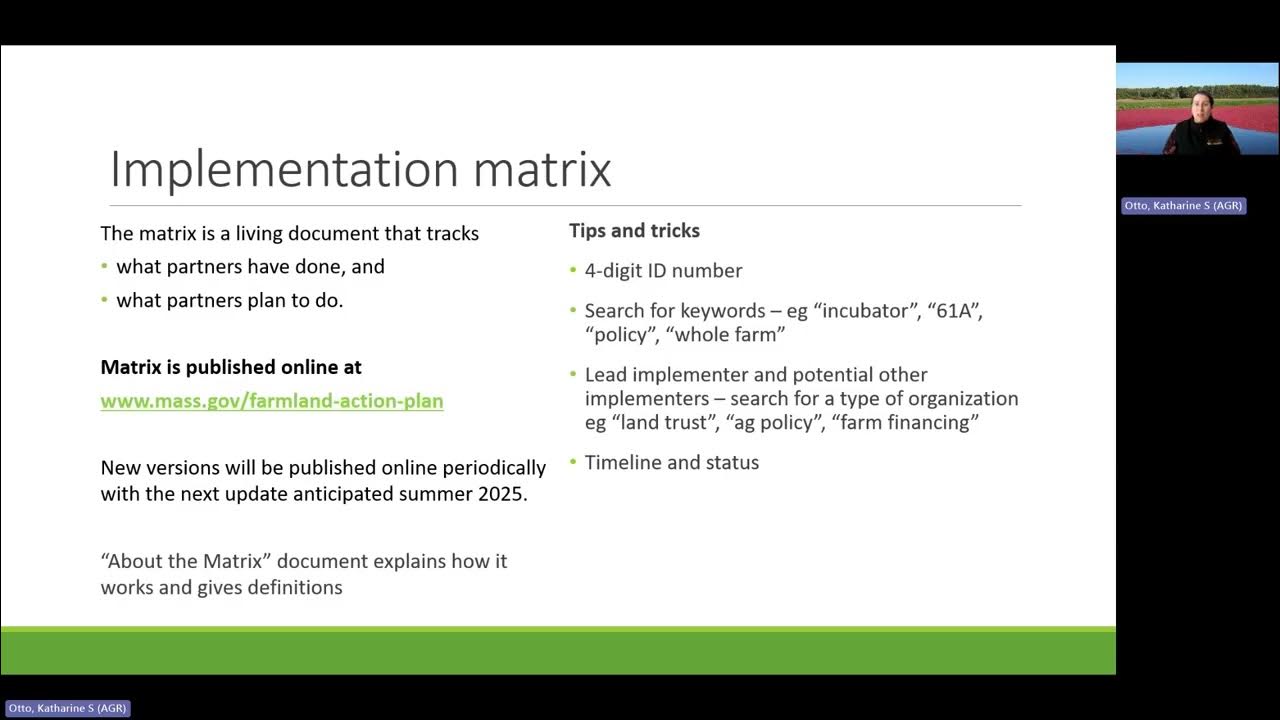 What’s in the Plan? Digging into the implementation matrix. March 2025 ...