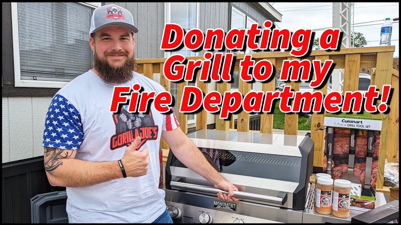 Cooking out for First Responders! And giving them the Grill! - YouTube