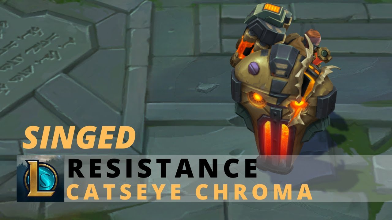 Resistance Singed Catseye Chroma - League Of Legends - YouTube