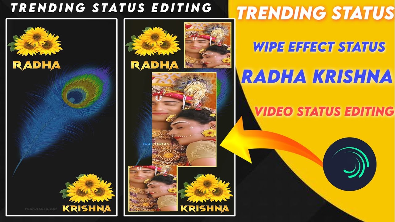 New Trending Status Editing|wipe photo effect video editing|Radha ...