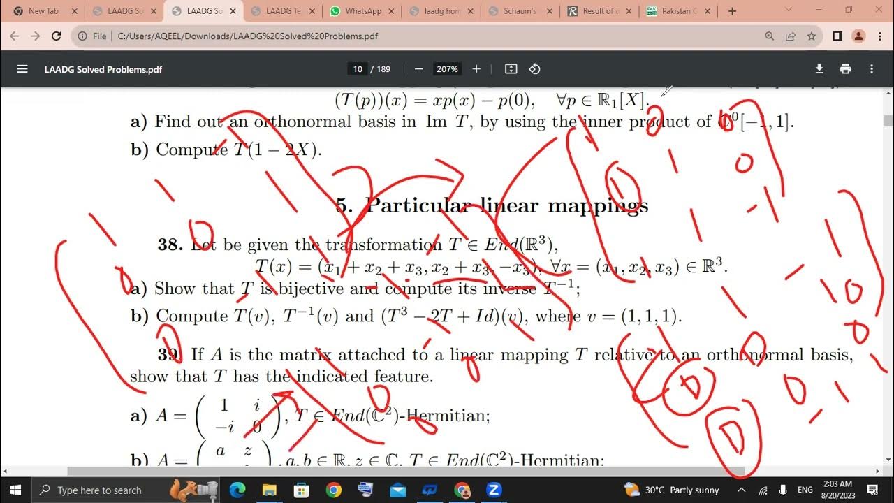linear transformation, kernal,,injective,surjective,and inverse of linear transformation - YouTube