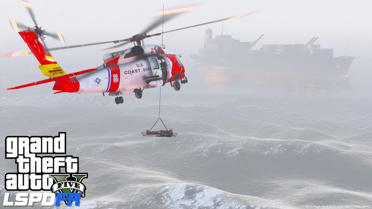 GTA 5 LSPDFR Coastal Callouts - Victim Fell Off Of A Cargo Ship During ...