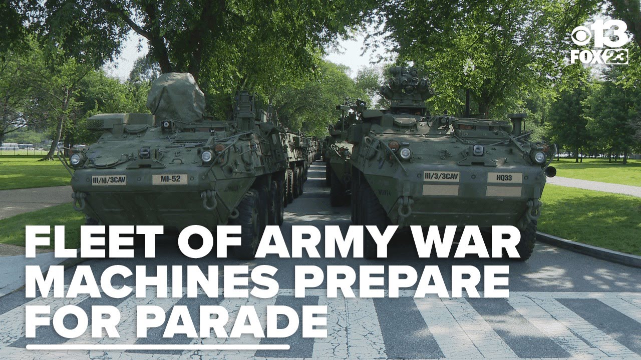 Dozens of tanks readied to roll through DC for Army's birthday parade ...