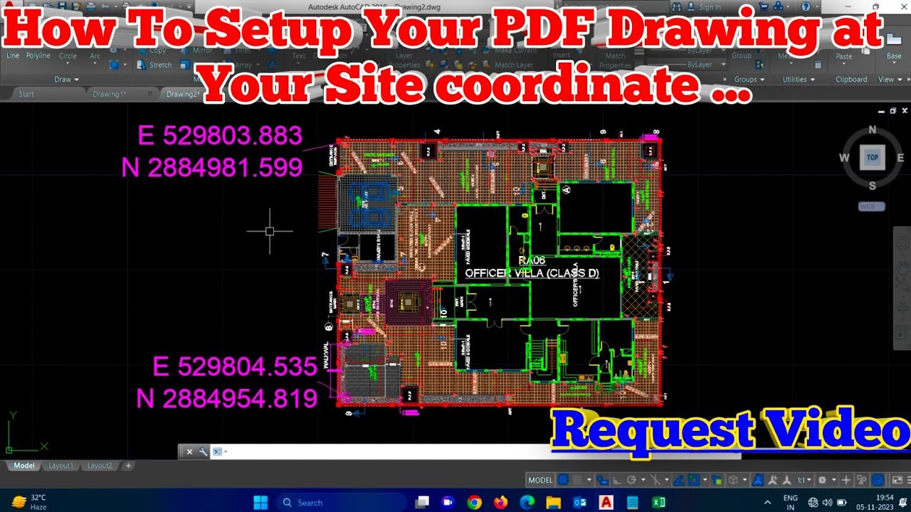 How To Working Your Site Coordinate Using Your PDF Drawing | Request ...