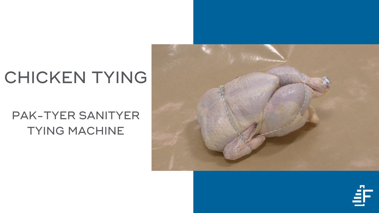 Chicken Tying Pak-Tyer Sani Tyer 2000 LH Tying Machine - YouTube