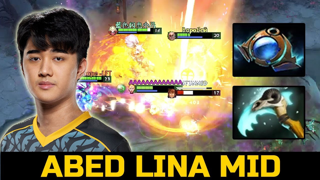 ABED IN SEA SERVER - LINA MIDLANE AETHER LENS DOTA 2 - YouTube