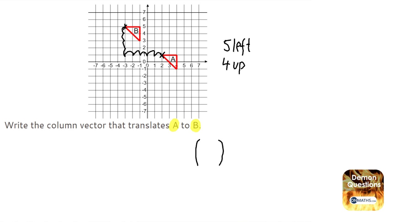Geom G3 Find Column Vector for Translation - OnMaths.com GCSE Maths ...