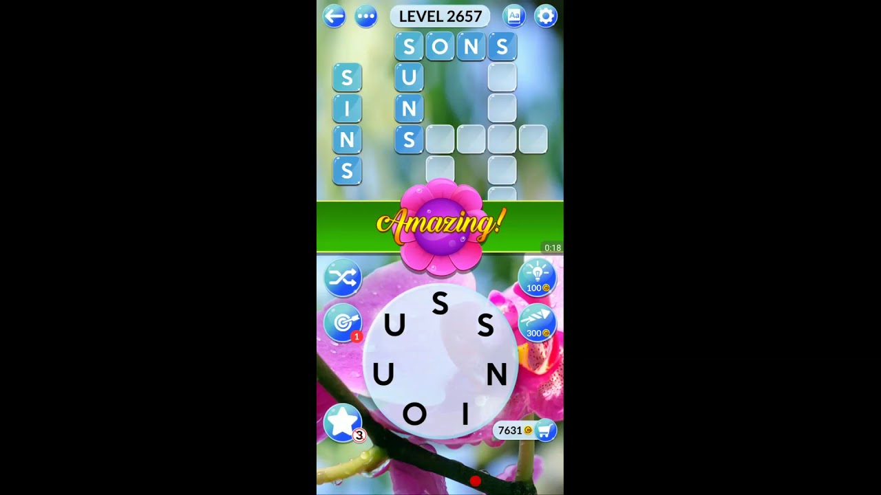 WORDSCAPES IN BLOOM LEVELS 2651 - 2660 masaya ang mga salita - YouTube