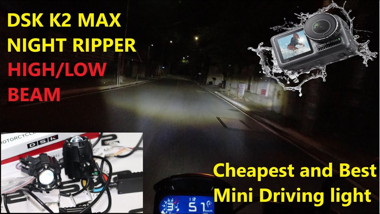 CB650R | DSK Mini Driving Light | Night Ride - YouTube