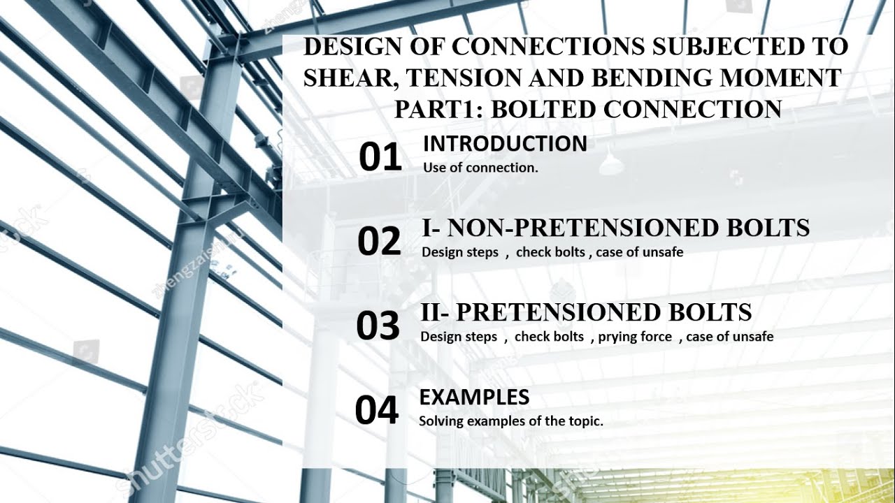 23) CONNECTIONS SUBJECTED TO SHEAR, TENSION AND BENDING MOMENT (BOLTED ...