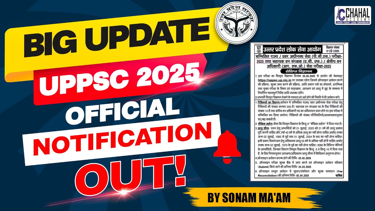 UPPSC 2025 Official Notification | Exam Date, Syllabus & Complete Guide ...