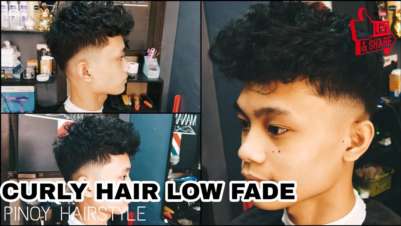 PAANO MAG GUPIT NG MAKAPAL NA BUHOK | CURLY LOW FADE HAIRCUT | PINOY ...