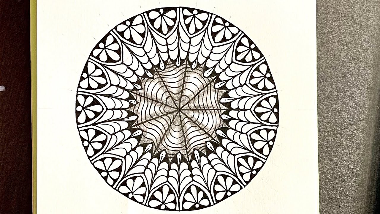 Reverse Mandala tutorial for beginners #howtodrawmandalastepbystep # ...