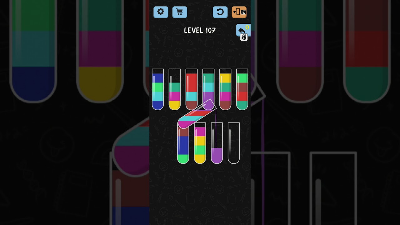 Water color sort level 107 - YouTube