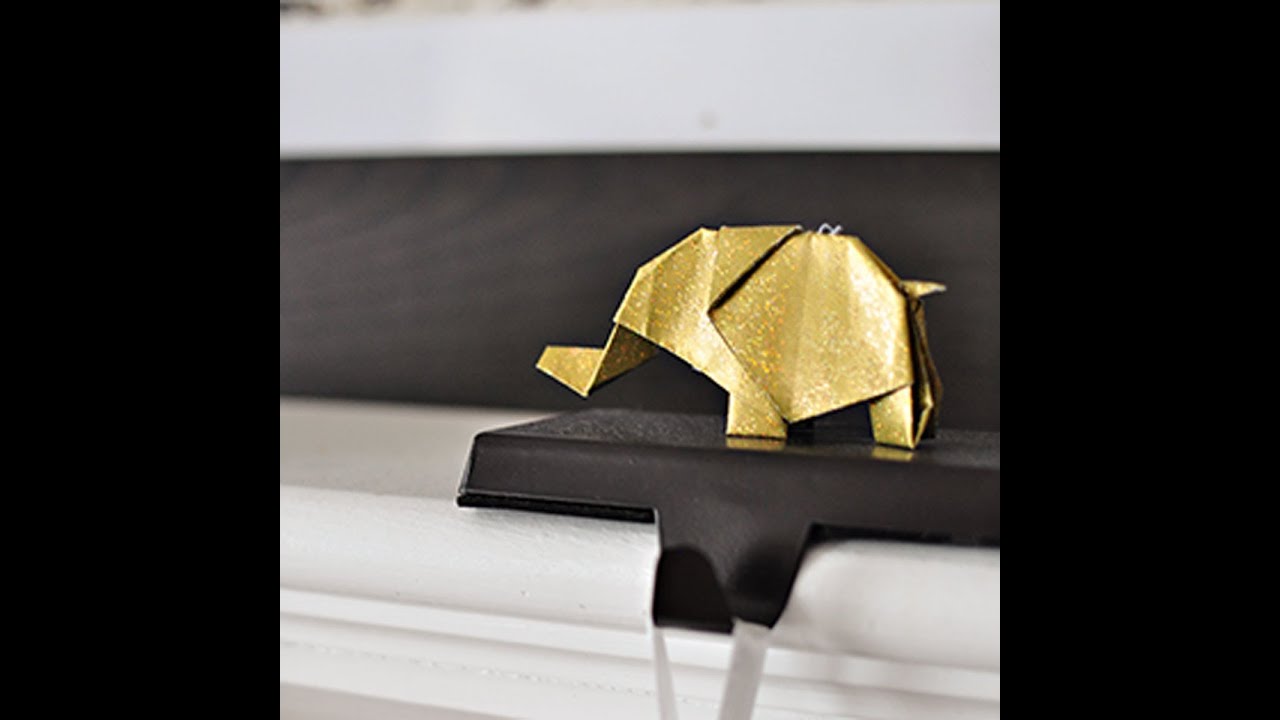 How to fold an origami elephant ornament - YouTube