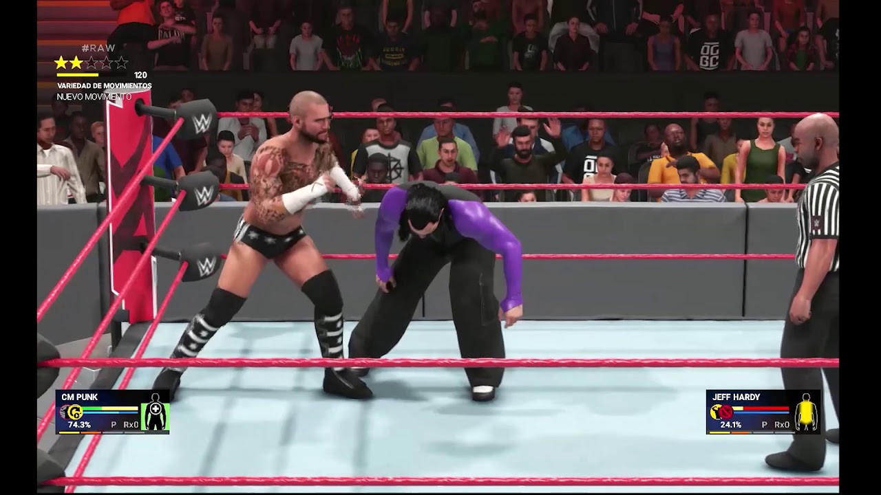 WWE 2K19 PC Gameplay [R7 260X] - CM Punk vs Jeff Hardy - Modded - YouTube