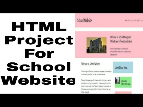 HTML Project with School Website With Source Code - YouTube