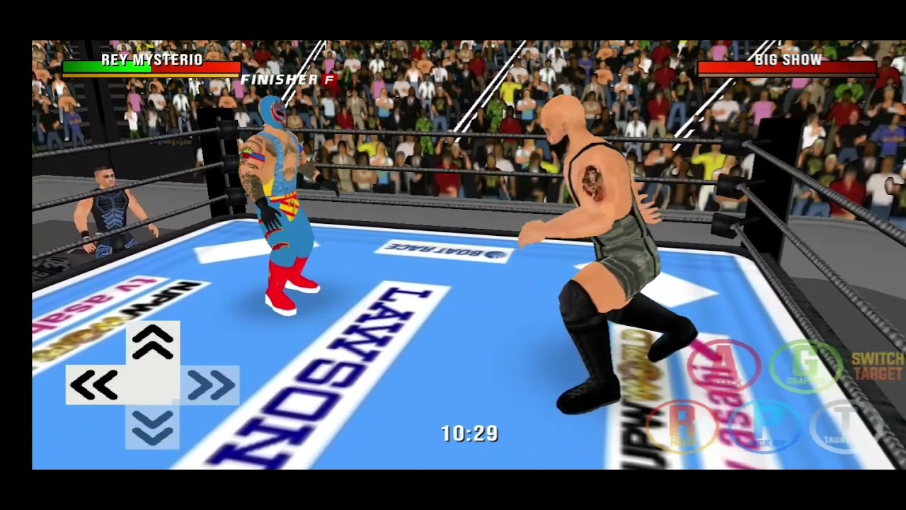 Rey Mysterio chokeslams Big Show - Wrestling Revolution 3D/WR3D - YouTube