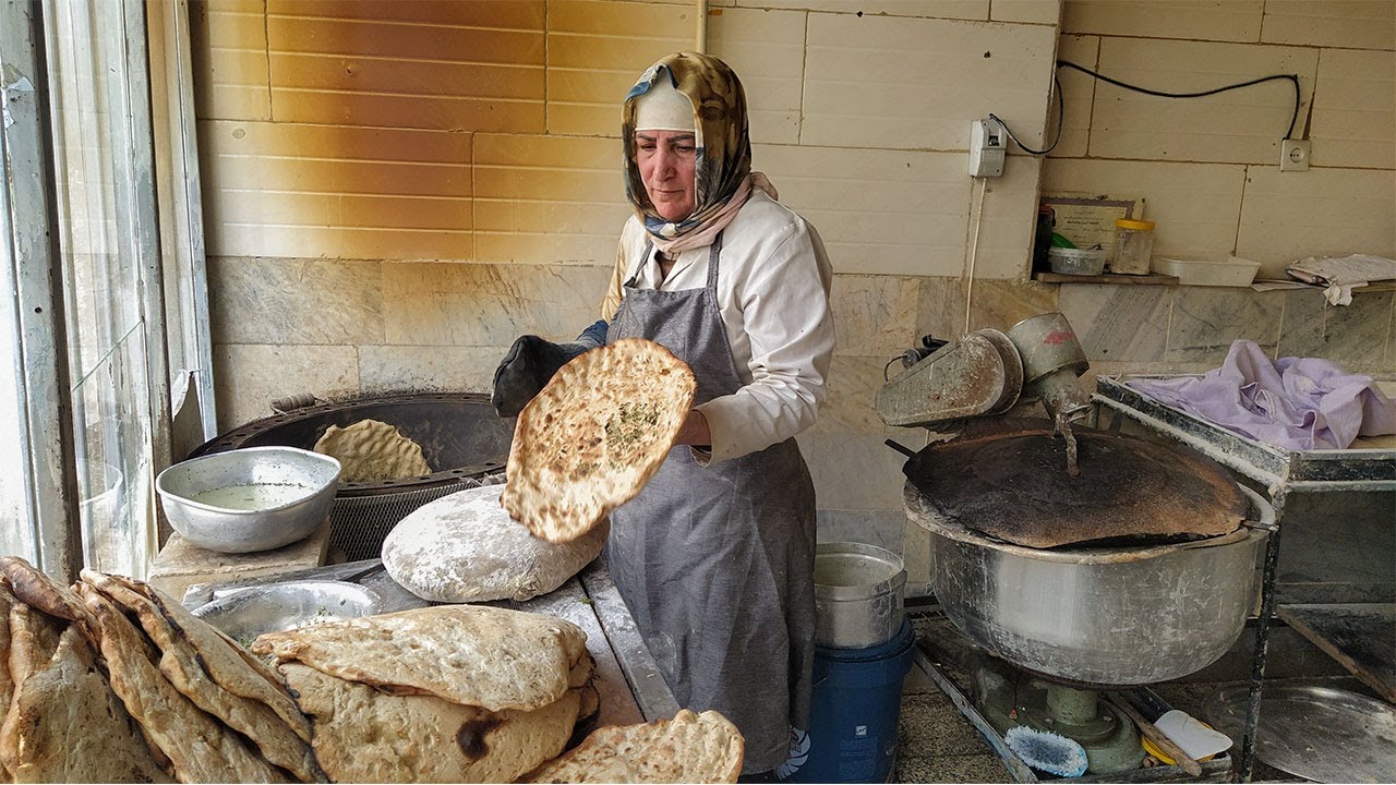 Baking bread/70 years old grandma cooking bread in tandoor - YouTube