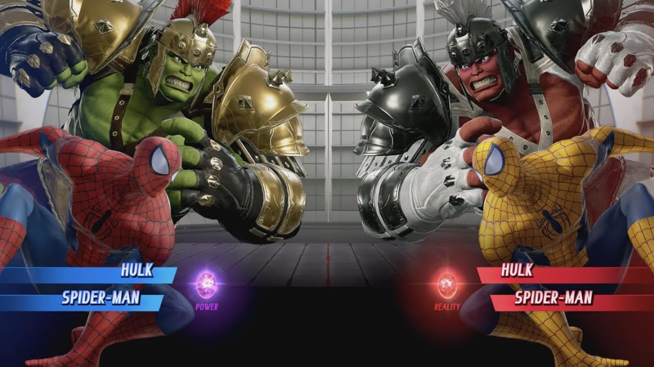Spider-man and Gladiator Hulk vs Gold Spider-man and Red Gladiator Hulk ...