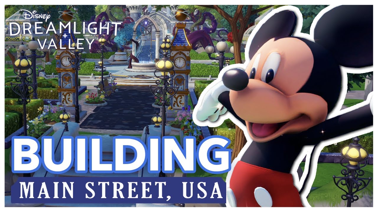 Building a MAIN STREET, U.S.A inspired PLAZA in Dreamlight Valley - YouTube
