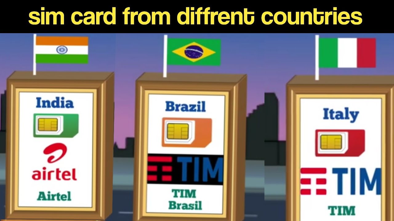 Sim Card From Different Countries - YouTube
