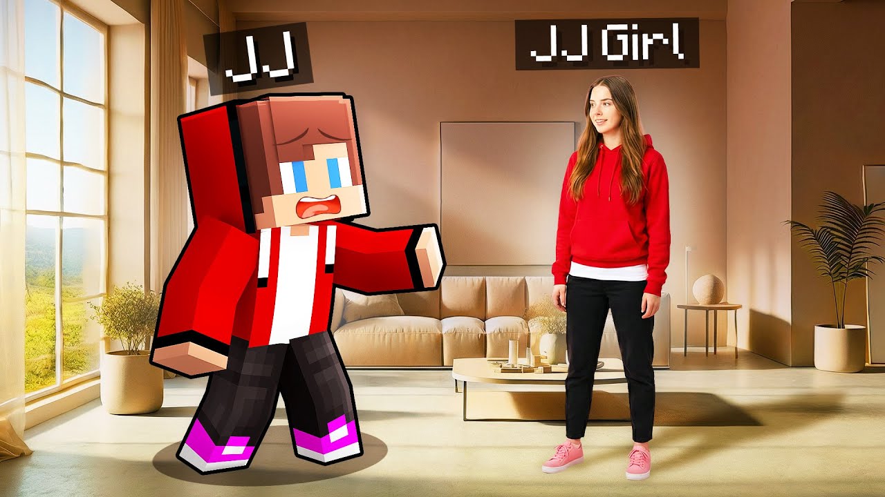 JJ Met His REALISTIC Girlfriend in Real Life- Minecraft Maizen - YouTube