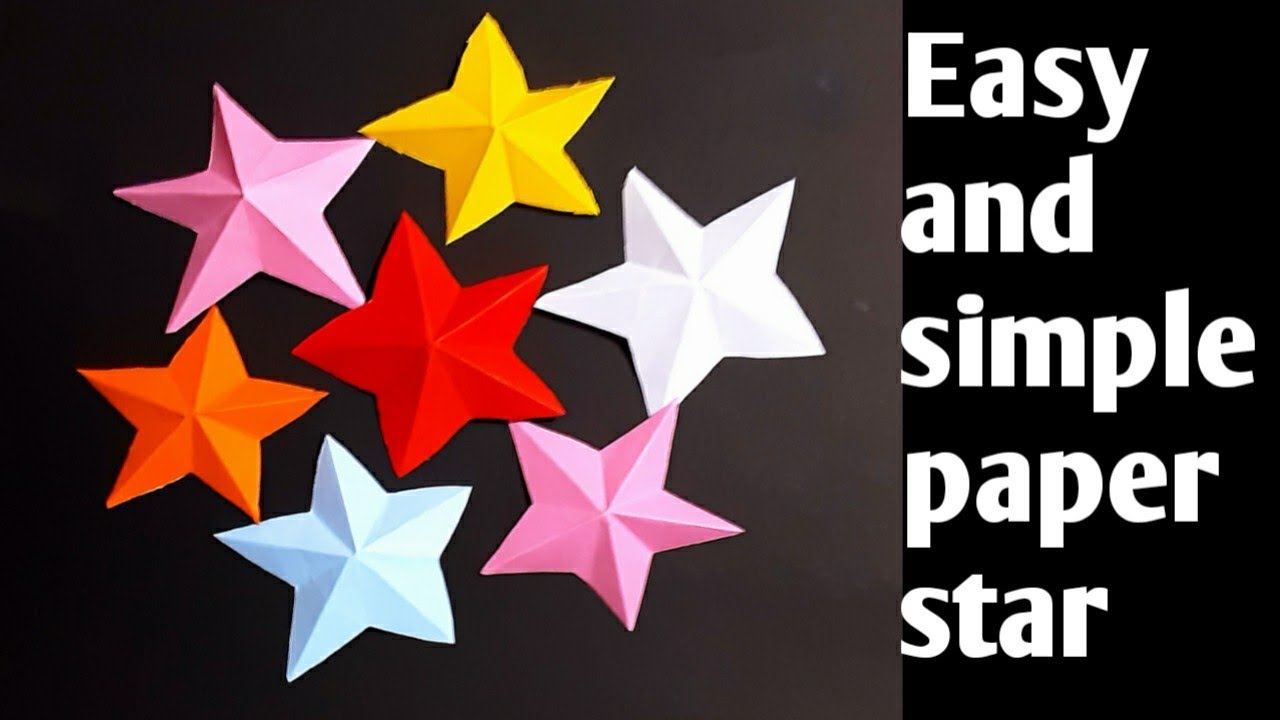 How to make a origami paper star |Simple paper star|Christmas ...