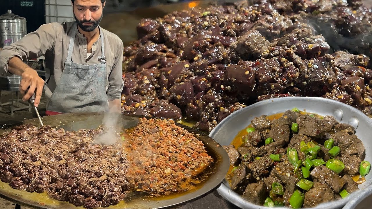 Tawa Fry Kaleji | Mutton Fried Liver Recipe | Street Food Peshawari ...