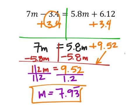 Solve Linear Equations Containing Decimals (MATH 980 Unit 1 Lesson 6 ...
