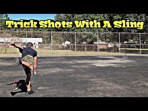Trick Shots With A Sling - YouTube