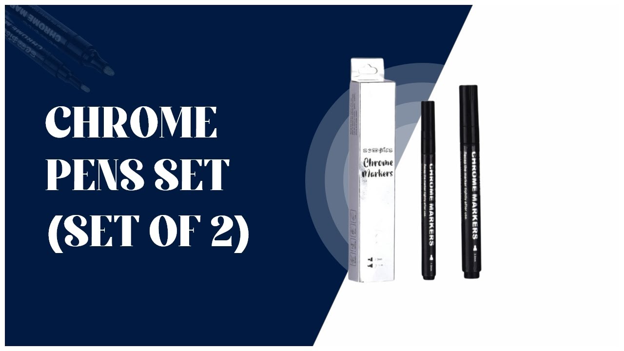 Chrome Pens Set (Set Of 2) | High Loss Liquid | Permanent Marker - YouTube