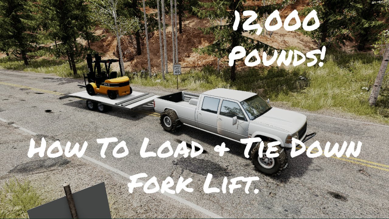 How to Load Forklift BeamNG Drive - YouTube