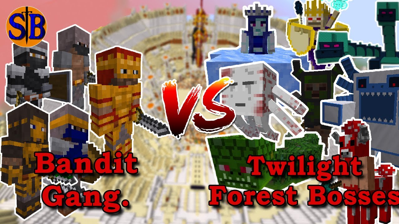 Bandit Gang (Atum 2) vs Twilight Forest Bosses | Minecraft Mob Battle ...