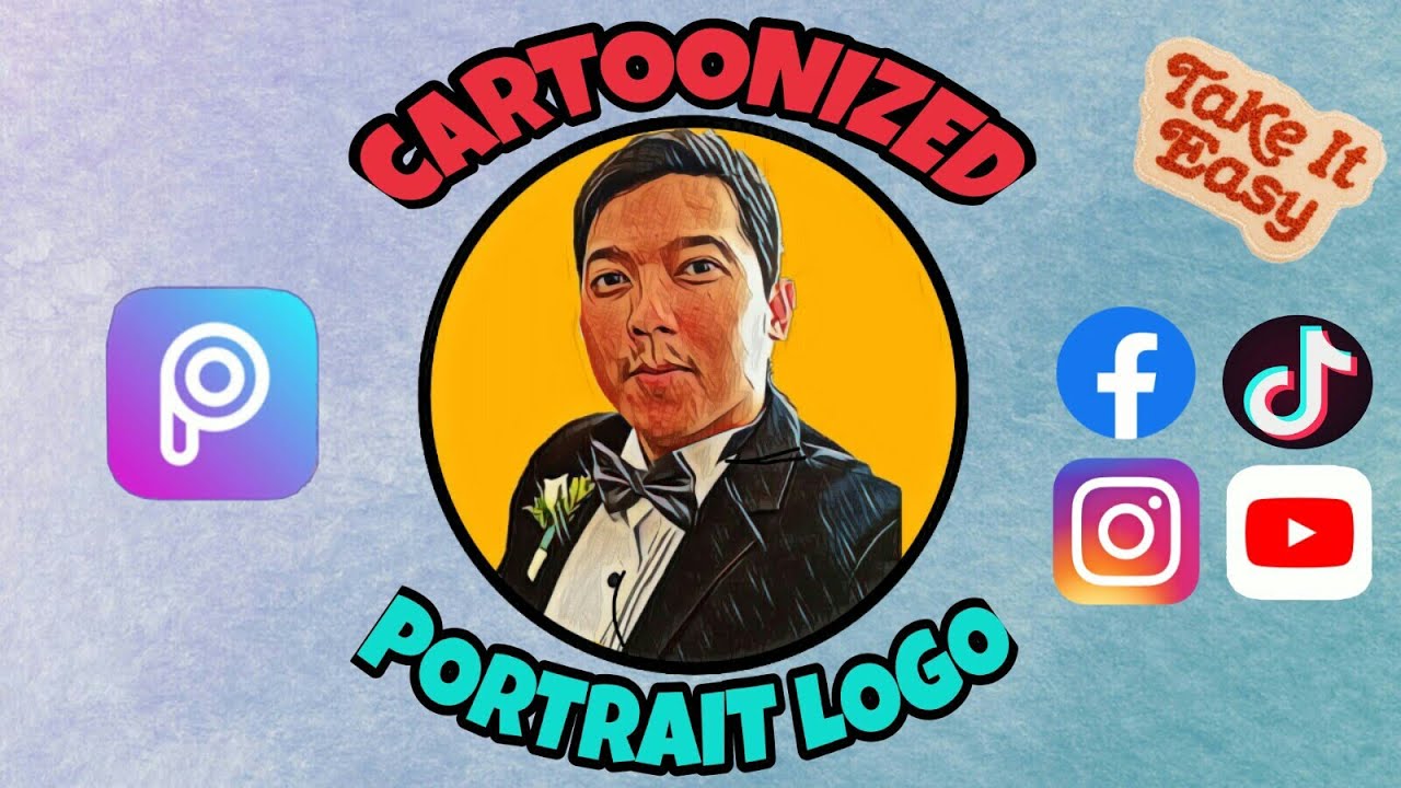 HOW TO MAKE CARTOONIZED LOGO USING PICSART (EASY TUTORIAL) - YouTube