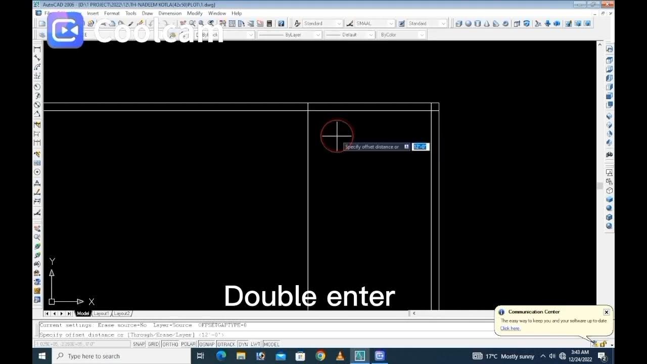 How to create Offset in AutoCad - YouTube
