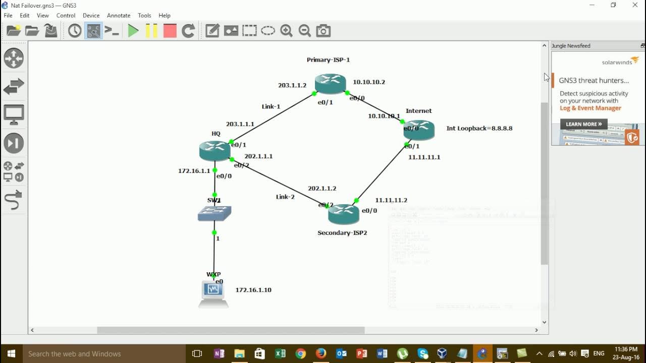 Internet Failover+IPSLA on Single Router using Dual ISP(Full Video) - YouTube