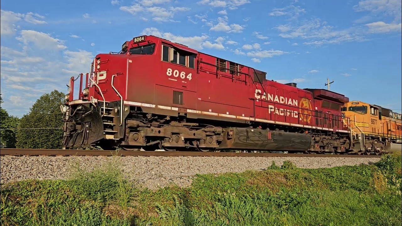 9/2/2023 CPKC 246 EB CP 8064, WFRX 8877, NS 7637 Rear dpu @TrainswithAndy - YouTube