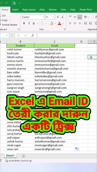 Create Email ID in Excel #viral #viralvideo #exceltutorial #shortvideo #microsoftexcel # ...