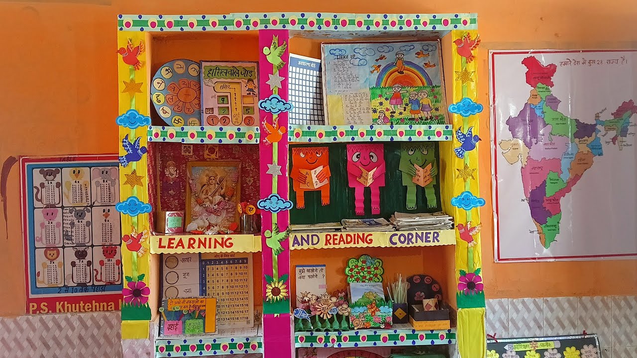 Colourful Learning and Reading corner decoration idea for children ...