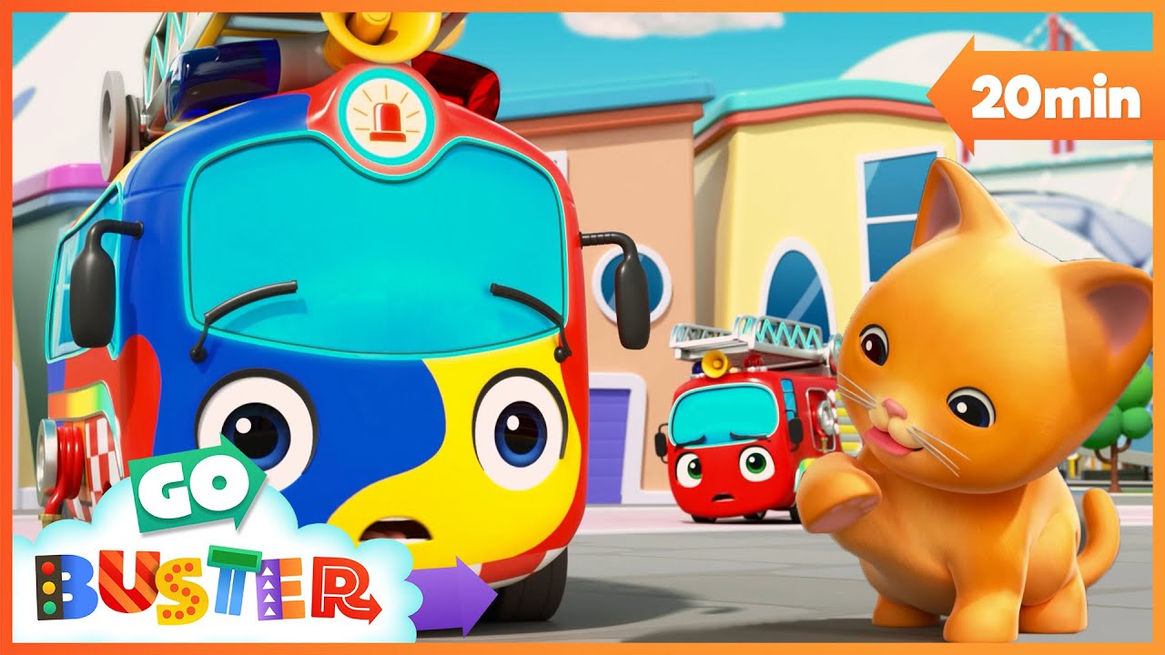 Buster's Kitten Rescue Lesson! 🚒🐱 | Go Buster - Bus Cartoons & Kids ...
